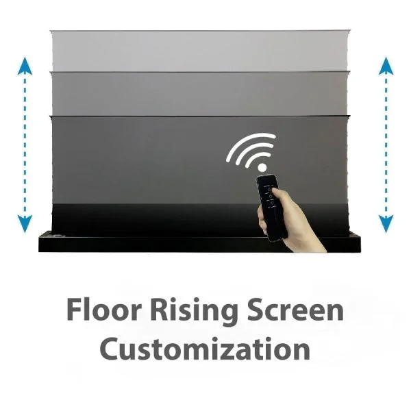 VIVIDSTORM S White Cinema Motorised Floor Rising Projector Screen for ...