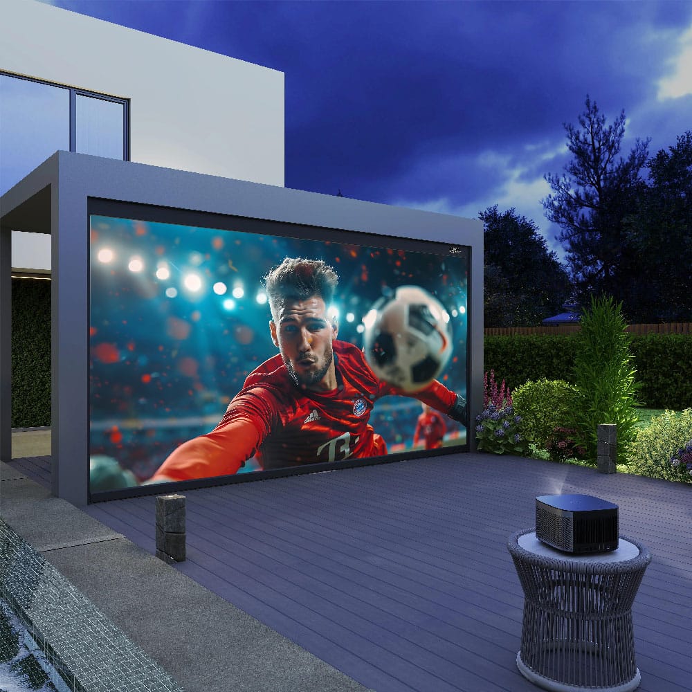 VIVIDSTORM DuraPlus Weatherproof Motorized Outdoor Projector Screen ...