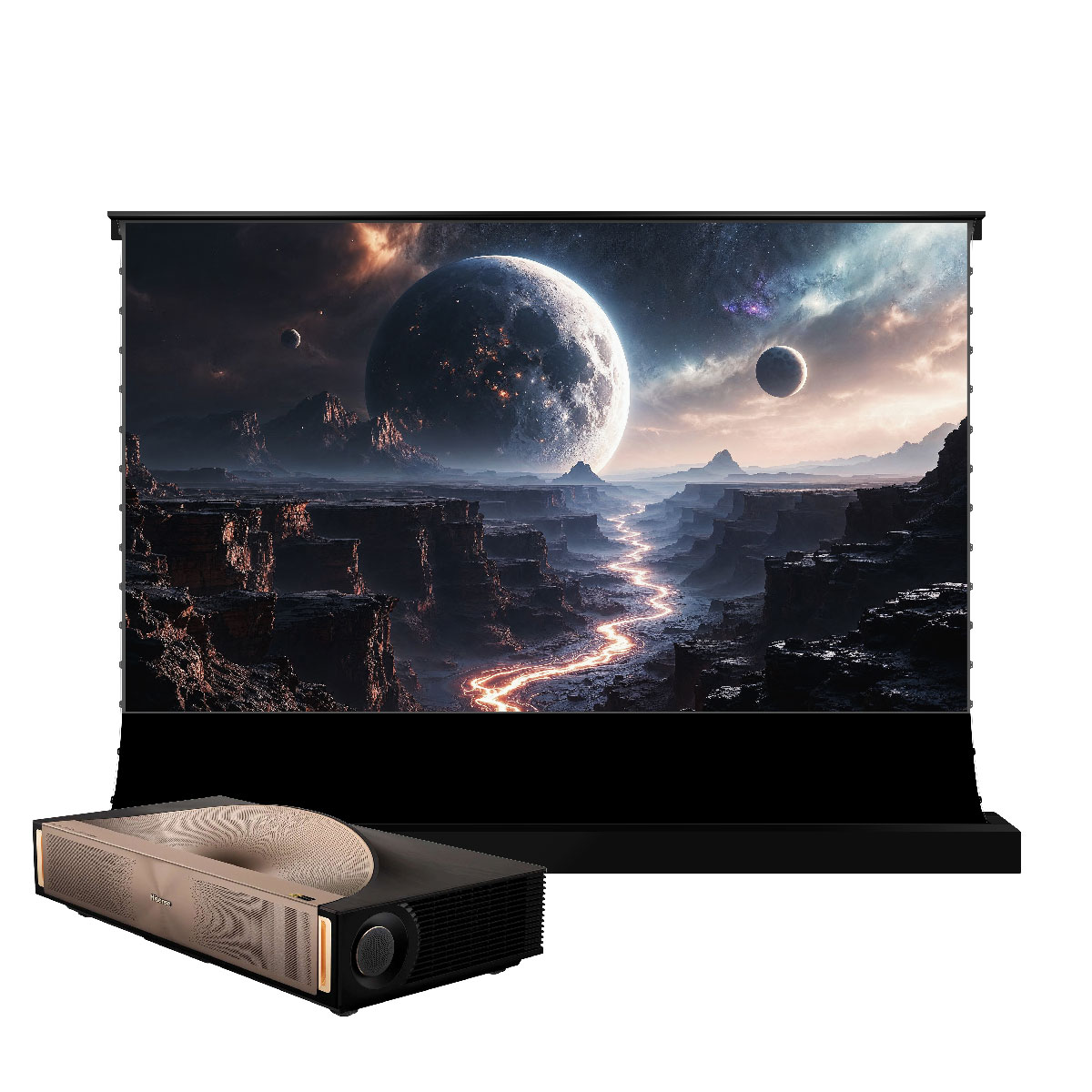 BUNDLE Hisense L9Q Triple Laser UST Projector + VIVIDSTORM S Pro Floor ...